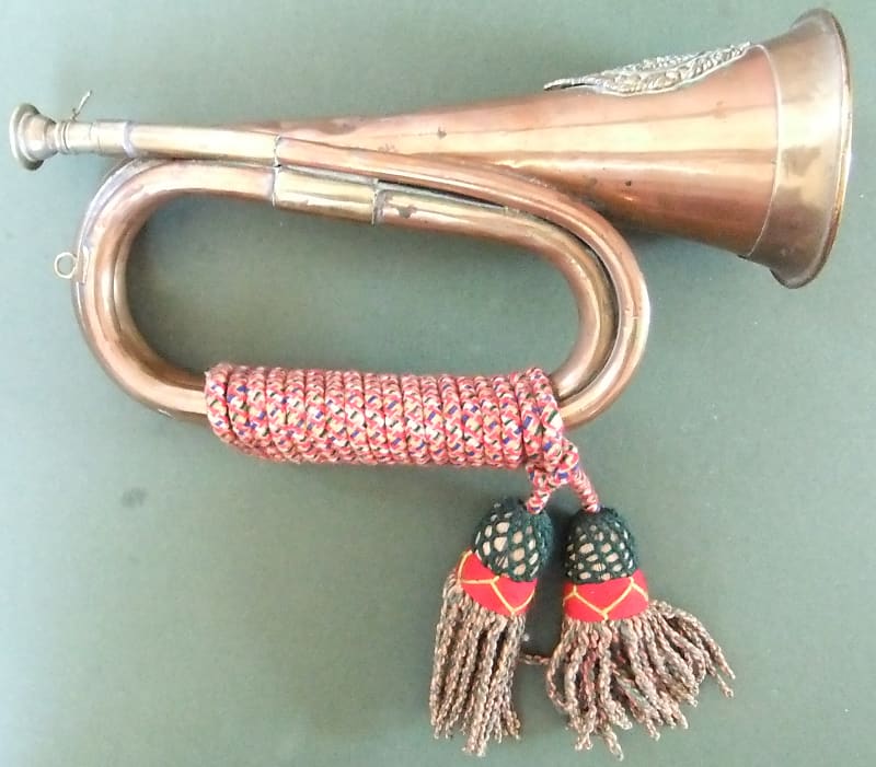 RARE, VINTAGE MILITARY STYLE COPPER AND BRASS BUGLE ARGYLL & | Reverb