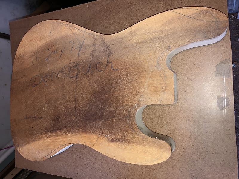 Custom bass body blank -Aged Koa- 1 piece Jazz Bass pattern | Reverb
