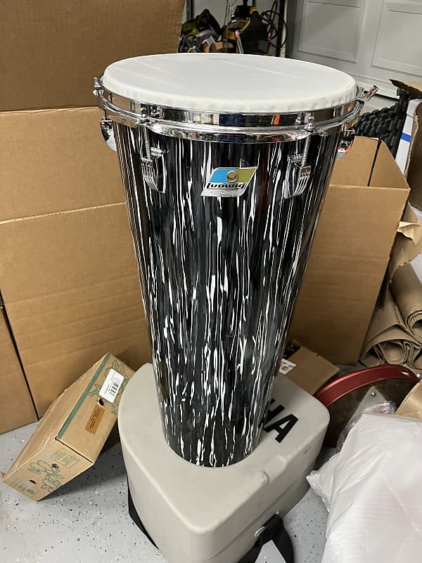 Ludwig 1970’s Black Oyster Pearl Conga Drum | Reverb