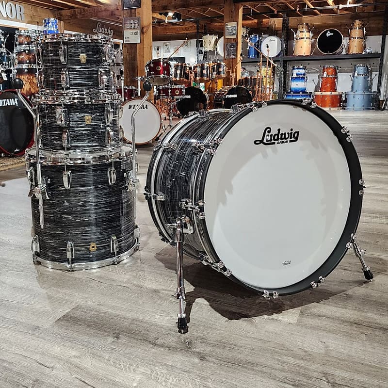 Used Ludwig Classic Maple 4pc Drum Set Vintage Black Oyster - | Reverb