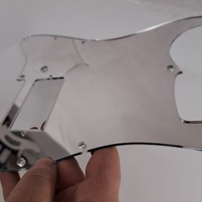 Lefty left handed Silver Mirror Acrylic Strat Stratocaster 11 | Reverb