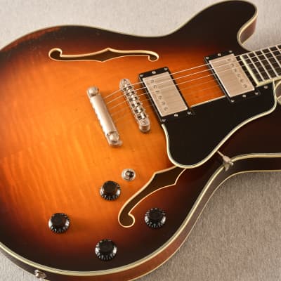Eastman T59/V-SB Thinline Archtop Electric Guitar Sunburst | Reverb