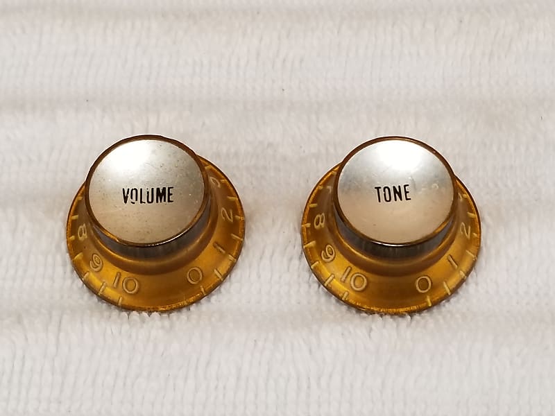 1960s Gibson Reflector Knob Set (2) - 100% Genuine Vintage | Reverb