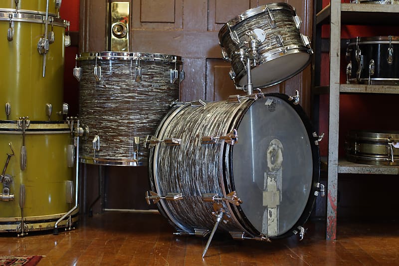 1970's Rogers Holiday in Blue Strata Pearl 14x20 16x16 8x12 | Reverb