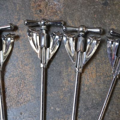 Ludwig Club Date Bass Drum T Rods & Claws 8pk Chrome Vintage | Reverb