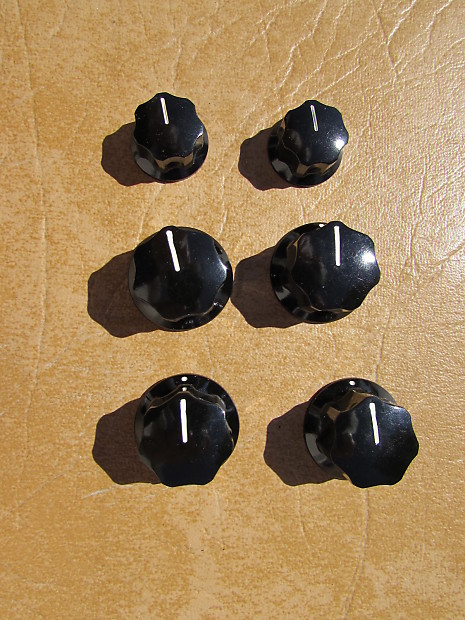 Rickenbacker CONTROL KNOBS EARLY-MID 1960'S Black/ FIVE KNOB | Reverb
