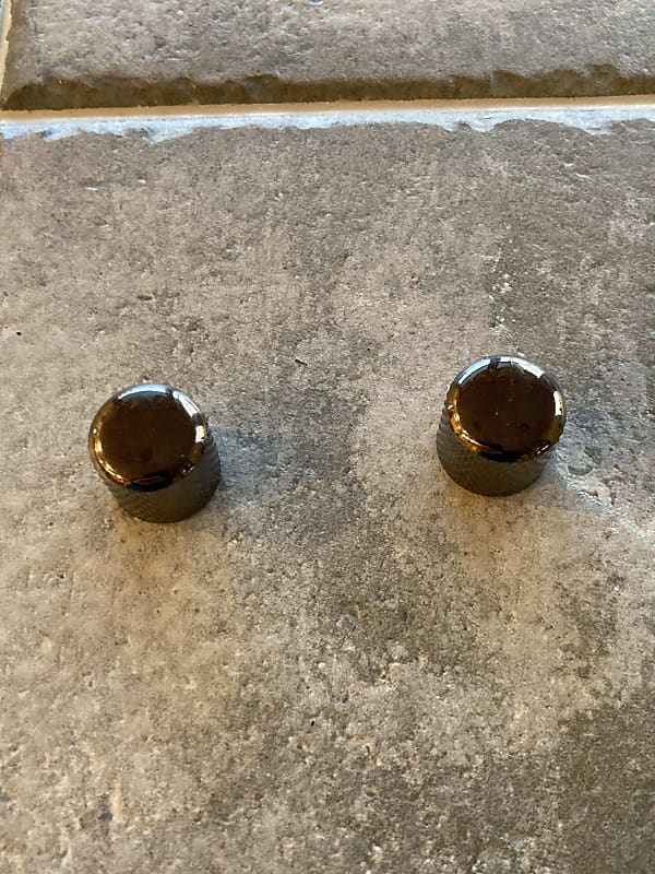 Black Chrome Schecter Knurled Dome Knobs——Screw-Lock Type | Reverb