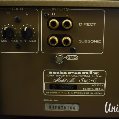 Marantz SM-6 Stereo Class A Power Amplifier in Very Good | Reverb