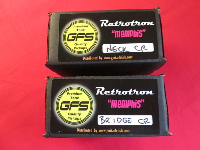 GFS RETROTRON "Memphis" Mini-Humbucker Pickup Set, Chrome, | Reverb