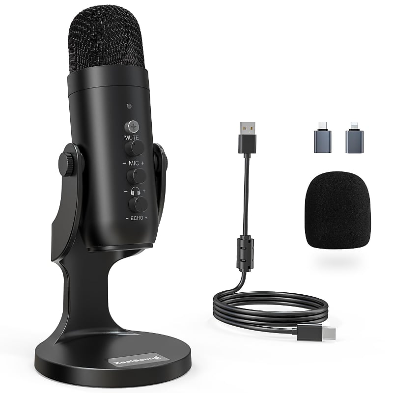 Usb Microphone,Condenser Computer Pc Mic,Plug&Play Gaming | Reverb