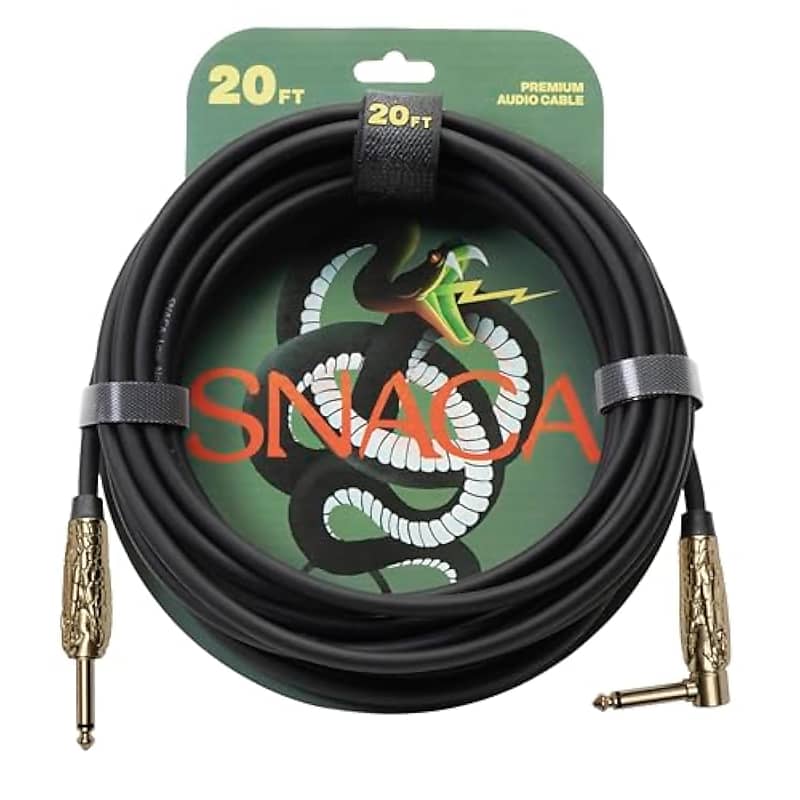 Premium Guitar Cable - Snake Head Connector - 1/4", 20Ft, | Reverb