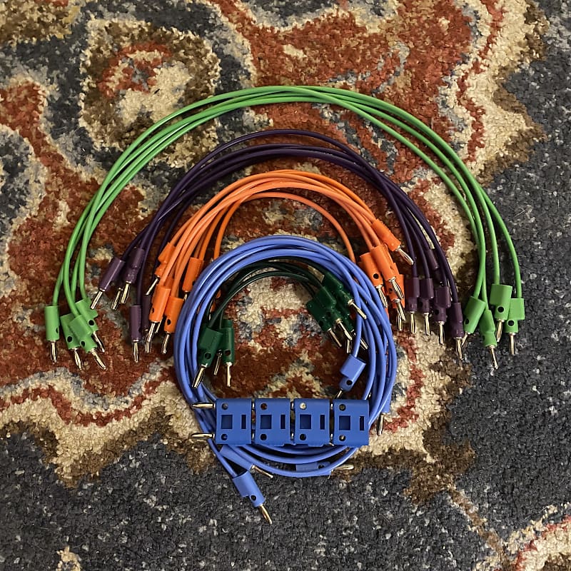 Buchla and Pomona Banana Cables & shorting bar bundle | Reverb