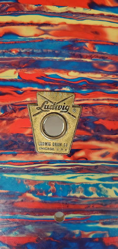 Ludwig 60's Keystone Psychedelic Red 22 x 14 Kick Drum | Reverb