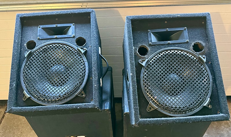 Pair of Wedge Monitor Speakers | Reverb