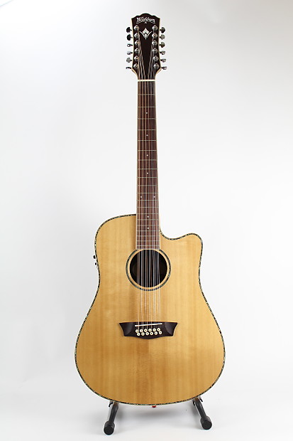 Washburn WD25SCE-12 String Guitar in Natural Finish | Reverb