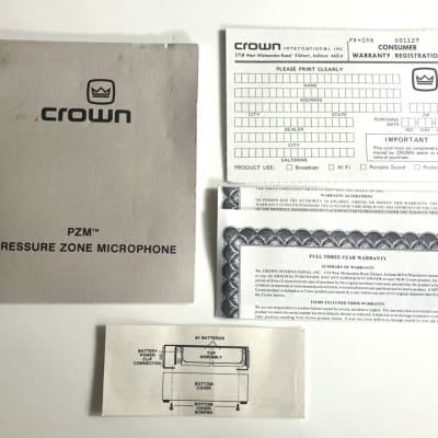 Crown PZM-30 GPB Boundary Microphone Pair | Reverb