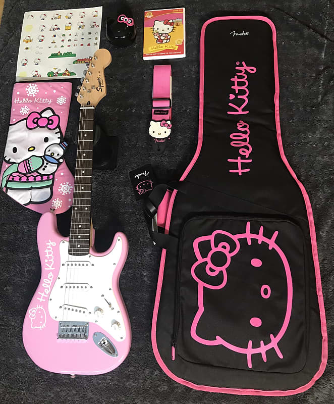 Squier HELLO KITTY STRATOCASTER GUITAR PACKAGE | Reverb