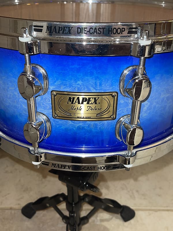 Mapex Maple Deluxe - Blue Burst 14x6.5 Snare | Reverb