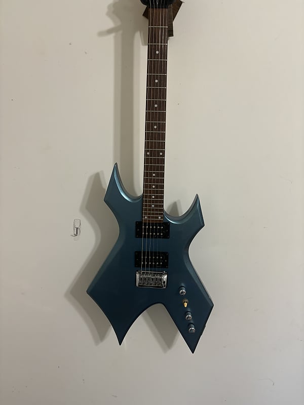 BC Rich Platinum Warlock 2000s - Sparkle Blue | Reverb