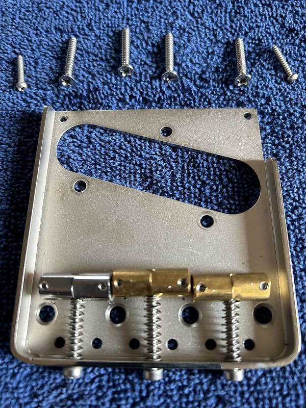 Callaham telecaster bridge - compensated steel and brass | Reverb