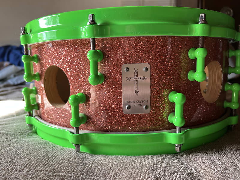 Truth Custom vented snare 2004 Pink sparkle | Reverb