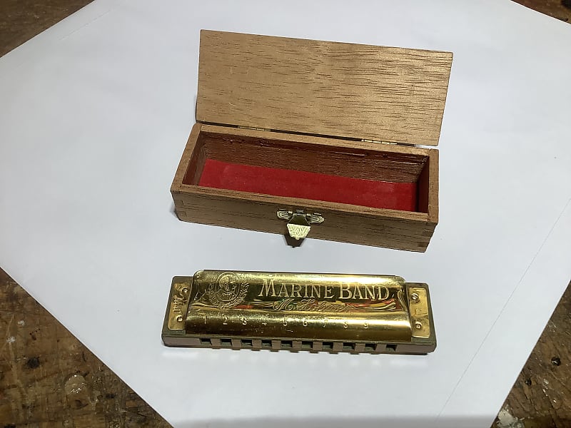 Hohner Marine Band harmonica 100 th aniversary 1896 1996 24k | Reverb
