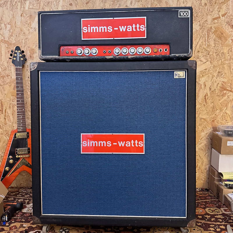 Vintage 1970s Simms Watts AP100 MKII Orange Valve Amplifier | Reverb