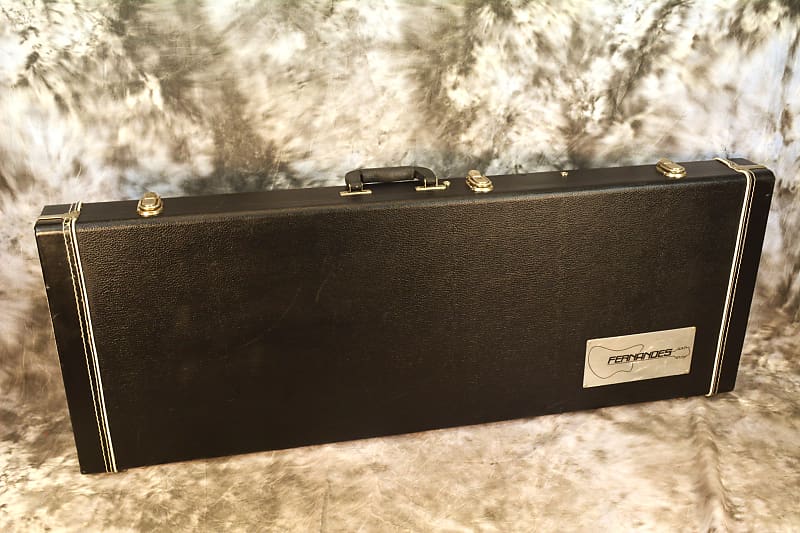 Original Black Tolex FERNANDES Guitar Hardshell Case w. Keys | Reverb