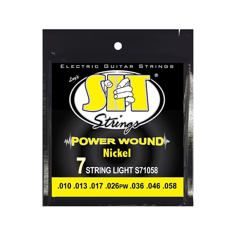SIT Power Wound Nickel Electric Strings, 7-string Medium | Reverb
