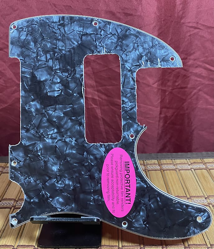 2021 Warmoth P90 Telecaster Pickguard--Black | Reverb