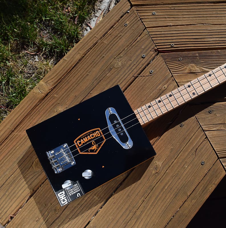 Cigar box guitar, 3-string electric guitar, cbg | Reverb