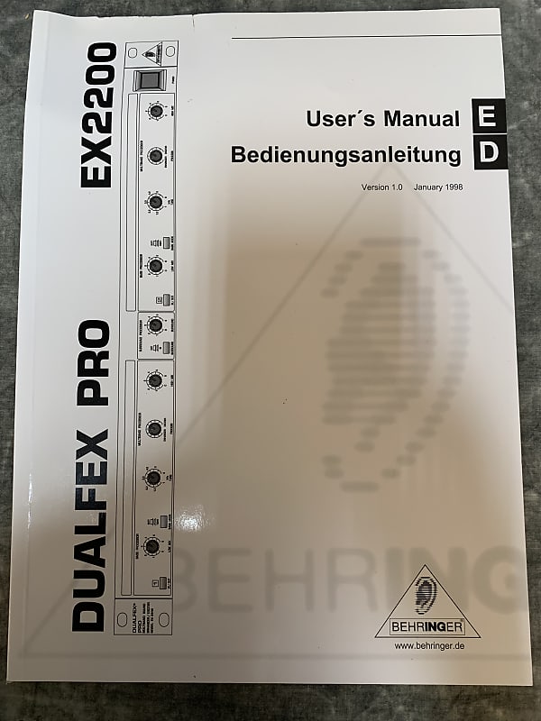 Behringer DualFex Pro EX2200 Manual | Reverb