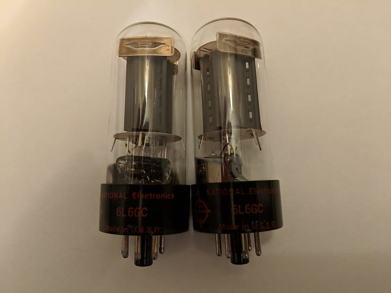 National Electronics 6L6GC 6L6 Power Tubes Pair Made in | Reverb