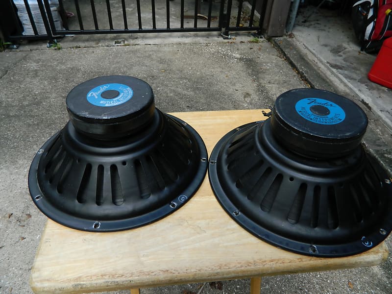 Fender 2 X 12 inch Utah Twin Reverb speakers 1973-74 black | Reverb