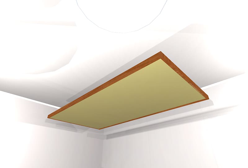 Custom Framed Ceiling Baffle - Khaki & Gunstock: 4ftx2ftx2in | Reverb