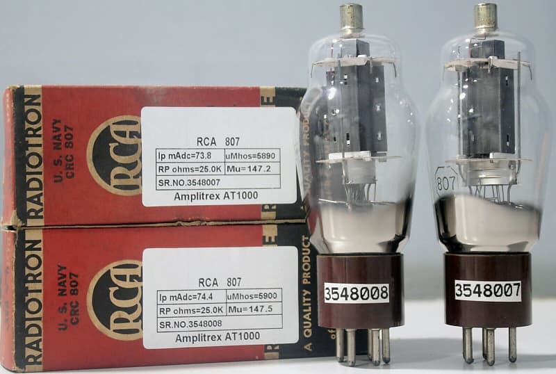 807 RCA NOS Made In U.S.A Amplitrex tested Qty 1 Match Pair | Reverb