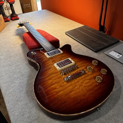 2016 Grosh Set Neck Custom Transparent Cherry Burst w/Deluxe | Reverb