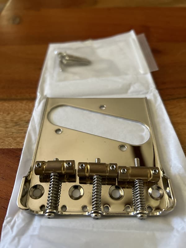 Telecaster Bridge For Bigsby~GOTOH Compensated Saddles~4 Hole | Reverb