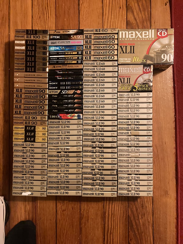 Maxell, TDK, Sony High Bias Cassette Tape Lot (128 total) | Reverb