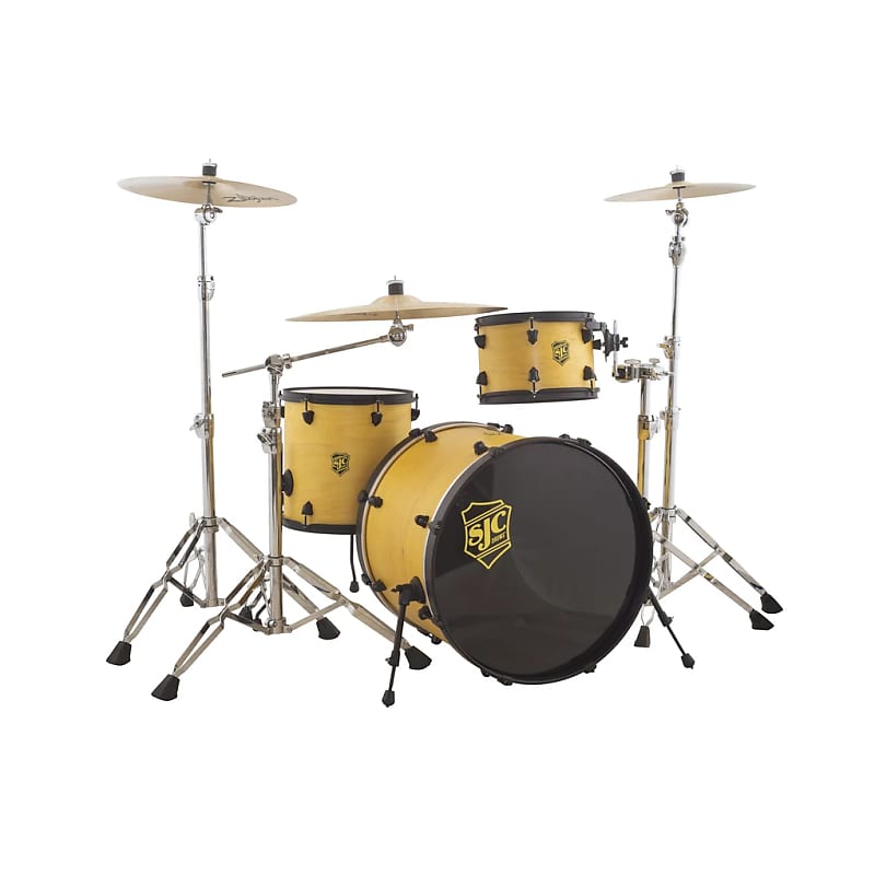 SJC Pathfinder 3-Piece Drum Kit - Cyber Yellow Satin | Reverb
