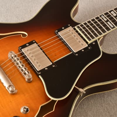 Eastman T59/V-SB Thinline Archtop Electric Guitar Sunburst | Reverb