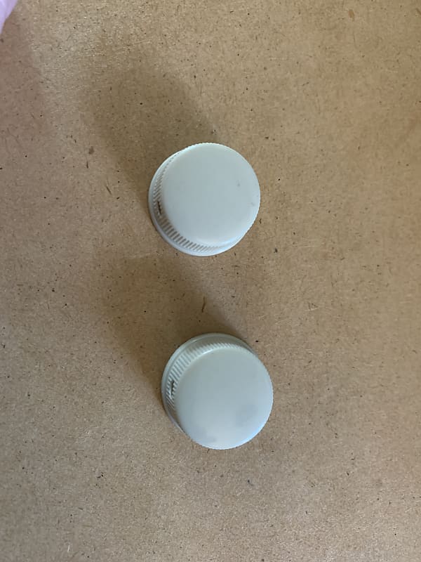 Pair of 1" vintage Daka-Ware knobs ivory cream colored for | Reverb