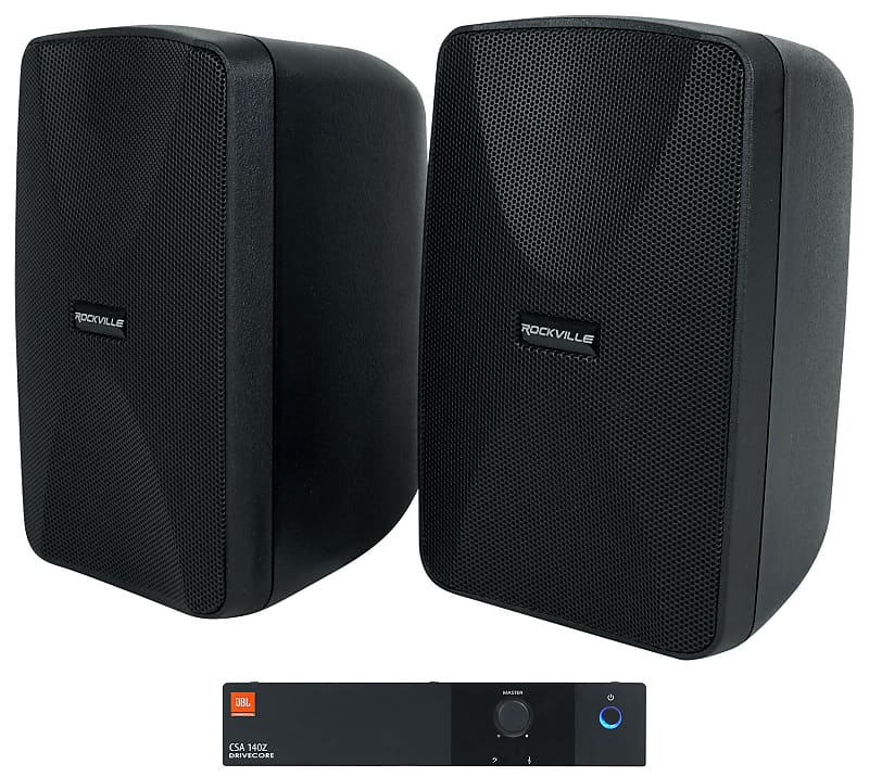 JBL CSA 140Z Commercial 70v Amplifier+(2) Black 4" Wall Mount | Reverb