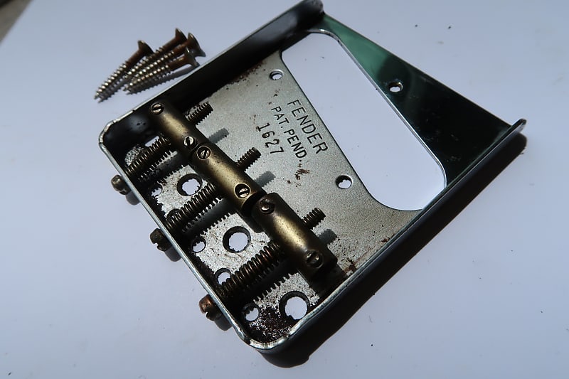 Fender Telecaster Bridge PAT.PEND. Tele Serial Number 52 thru | Reverb