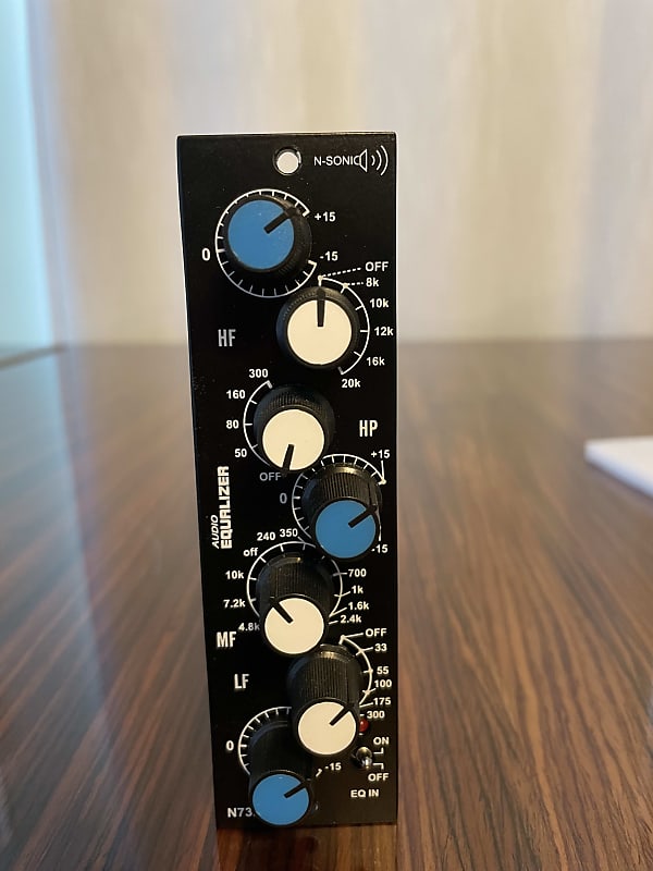 N-Sonic N73EQ 500 Series 1073 Equalizer EQ 2022 - Black/Blue | Reverb
