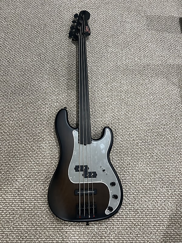 STATUS CUSTOM FRETLESS P BASS - BLACK SATIN FINISH - | Reverb