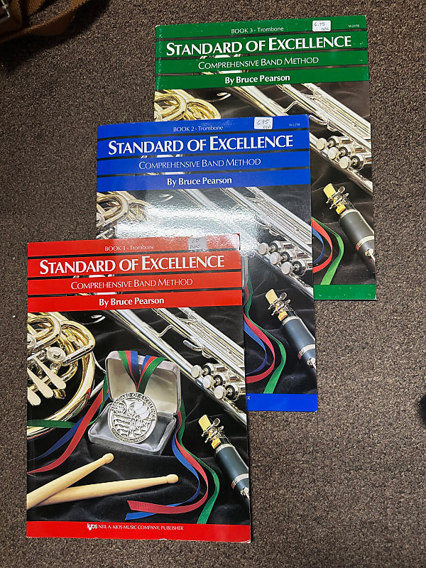 New Trombone Standard of Excellence Set of 3 BOOK 1-3 | Reverb