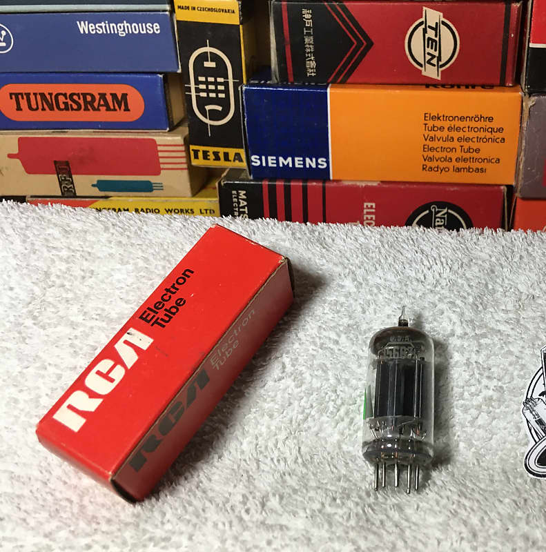 1 x NOS 5687 Audio Preamp LongPlate Vintage Tube ~ 1 Chrome | Reverb