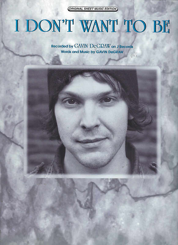 Gavin DeGraw I Don't Want to Be Sheet Music | Reverb