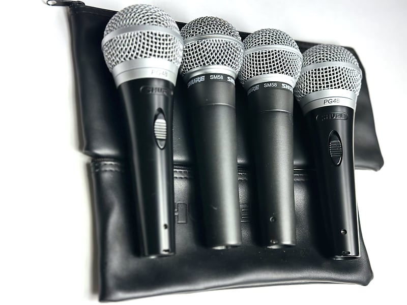 Shure microphones Two PG48 & Two SM58 Dynamic vocals | Reverb